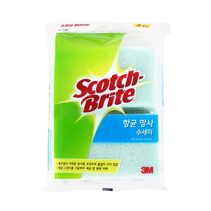 3M NET-4 항균 망사 수세미 - 메가마트몰
