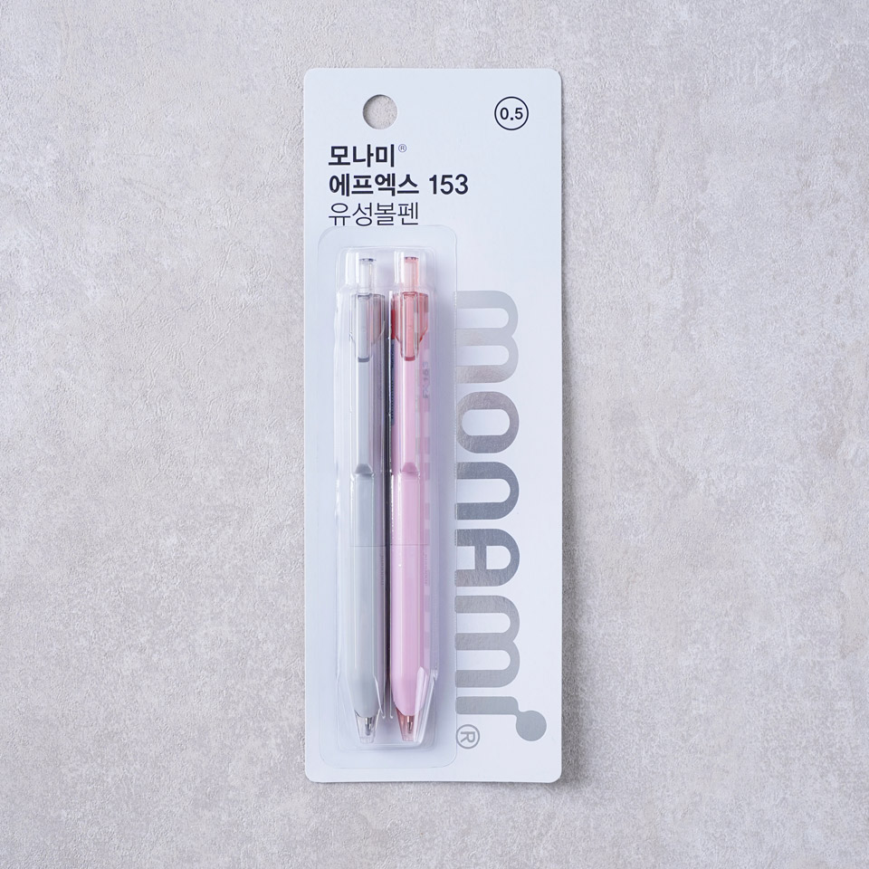 모나미 FX 153 0.5mm 흑,적 2본 - 메가마트몰