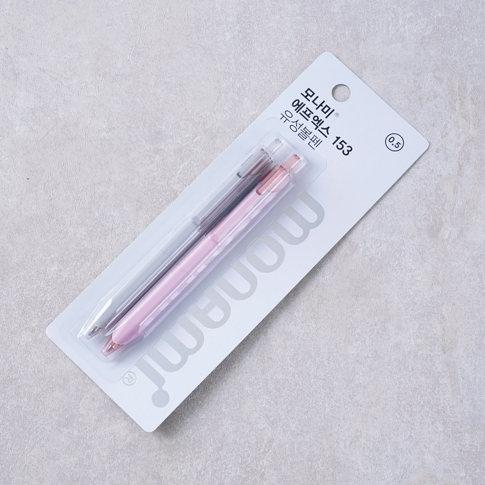 모나미 FX 153 0.5mm 흑,적 2본 - 메가마트몰