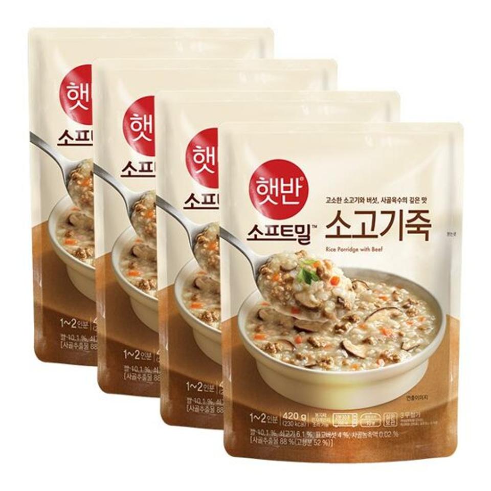 CJ 햇반 소프트밀 소고기죽 - 메가마트몰